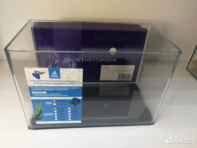Аквариумы prime 10,16,23,37,57 л,OpticWhite